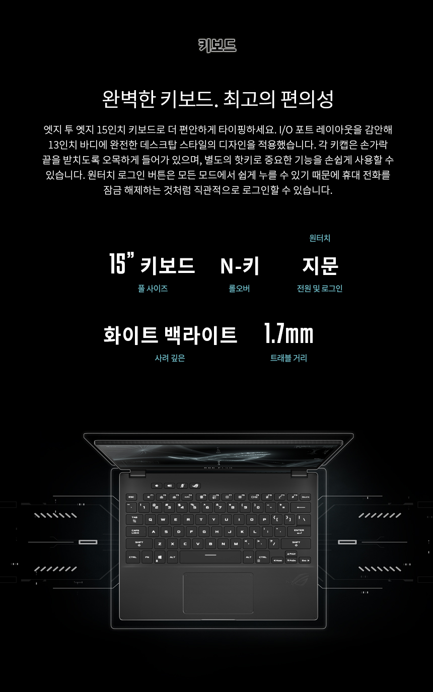 ASUS(에이수스) ASUS ROG FLOW X13 GV301RA-LJ039W 초경량 게이밍 노트북 6800HS 라데온 680M ...