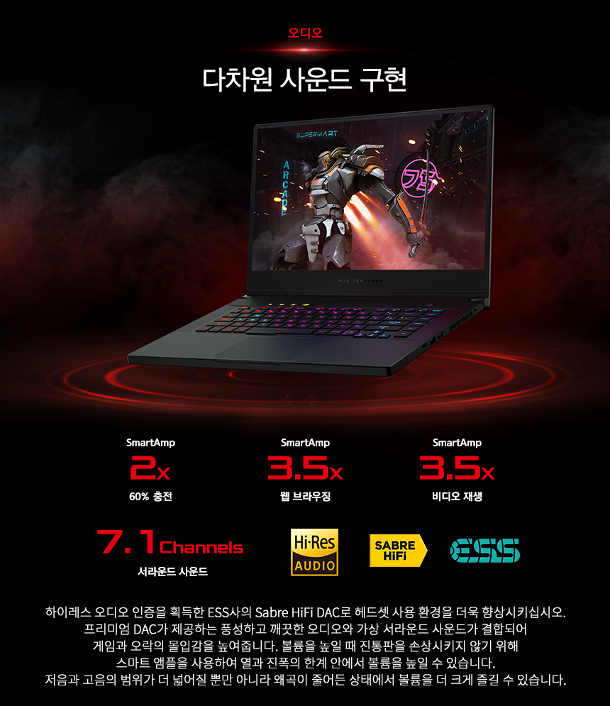 ROG 제피로스 S GX502GW-ES028T 2070 i7-9750H Win10Home [기본제품] / 디바이스마트
